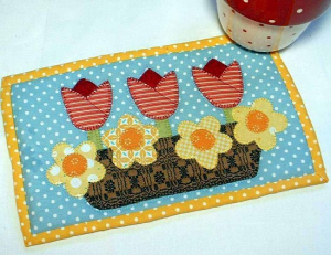 A Sweet Spring Mug Rug is One of Several in This Set - Quilting Digest