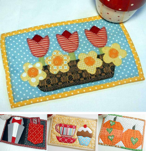 A Sweet Spring Mug Rug is One of Several in This Set - Quilting Digest
