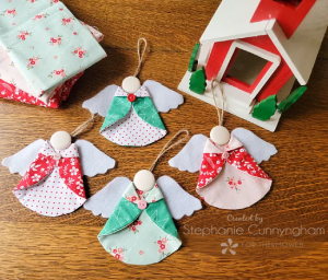 Fabric Angel Ornaments Are Pretty on the Tree - Quilting Digest