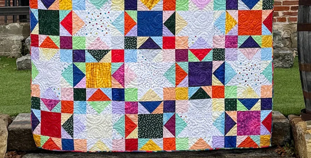 Colorful Stars Shine in an Eye-Catching Quilt - Quilting Digest